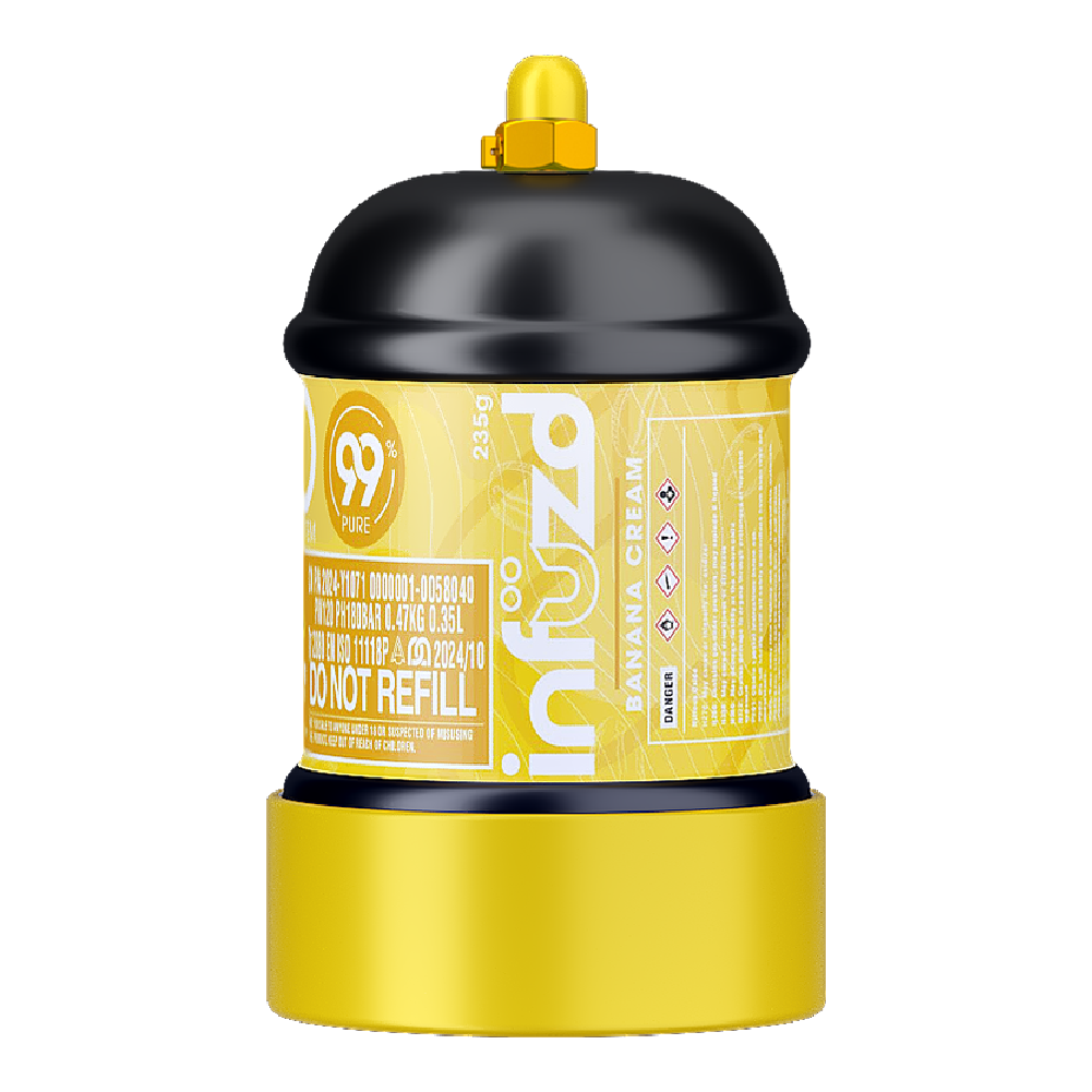 Infüzd Banana Cream - 235g Nitrous Oxide Cylinder – Infuzd Nitrous